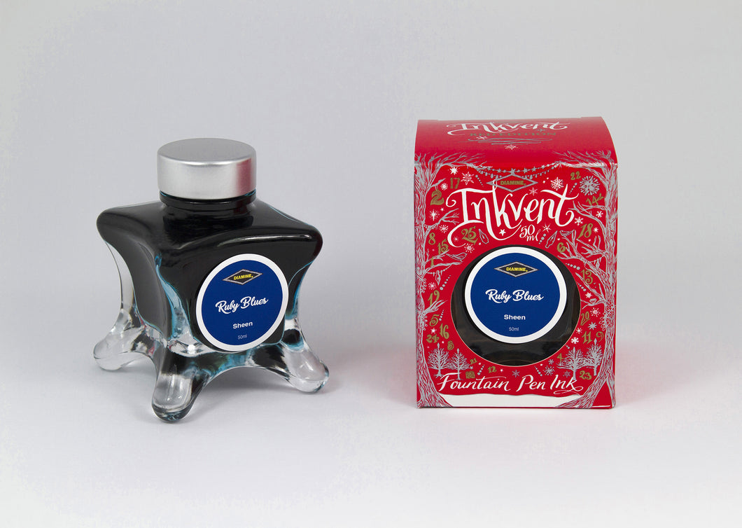 Diamine Sheen Fountain Pen Ink - Inkvent Red Edition - Ruby Blues ...