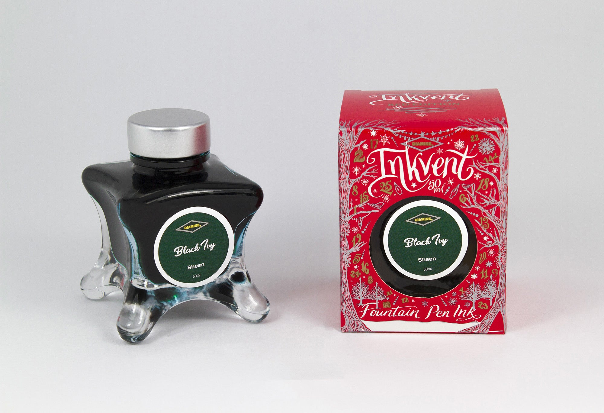 Diamine Sheen Fountain Pen Ink - Inkvent Red Edition - Black Ivy – Zita ...