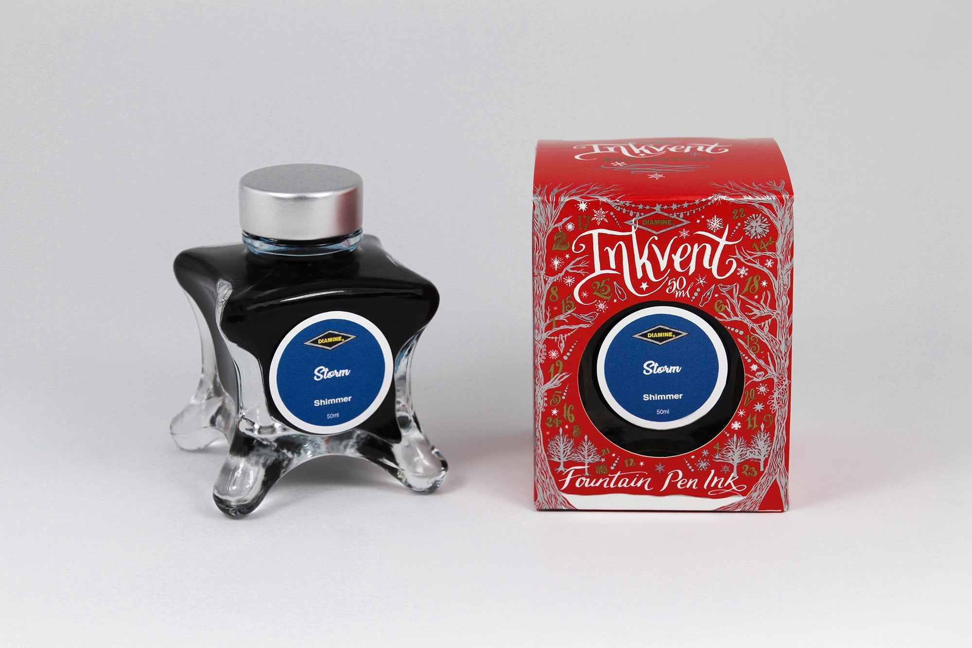 Diamine Shimmer Fountain Pen Ink - Inkvent Red Edition - Storm – Zita Inks