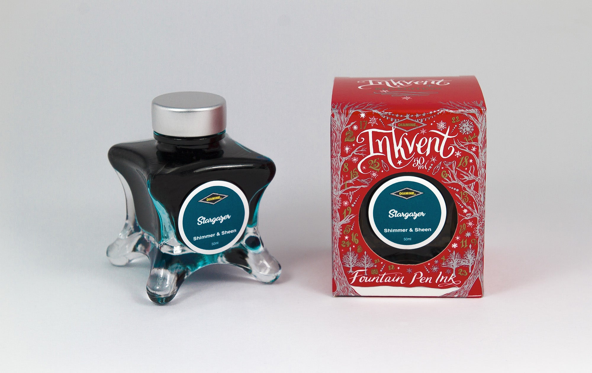 Diamine Shimmer & Sheen Fountain Pen Ink - Inkvent Red Edition - Starg ...