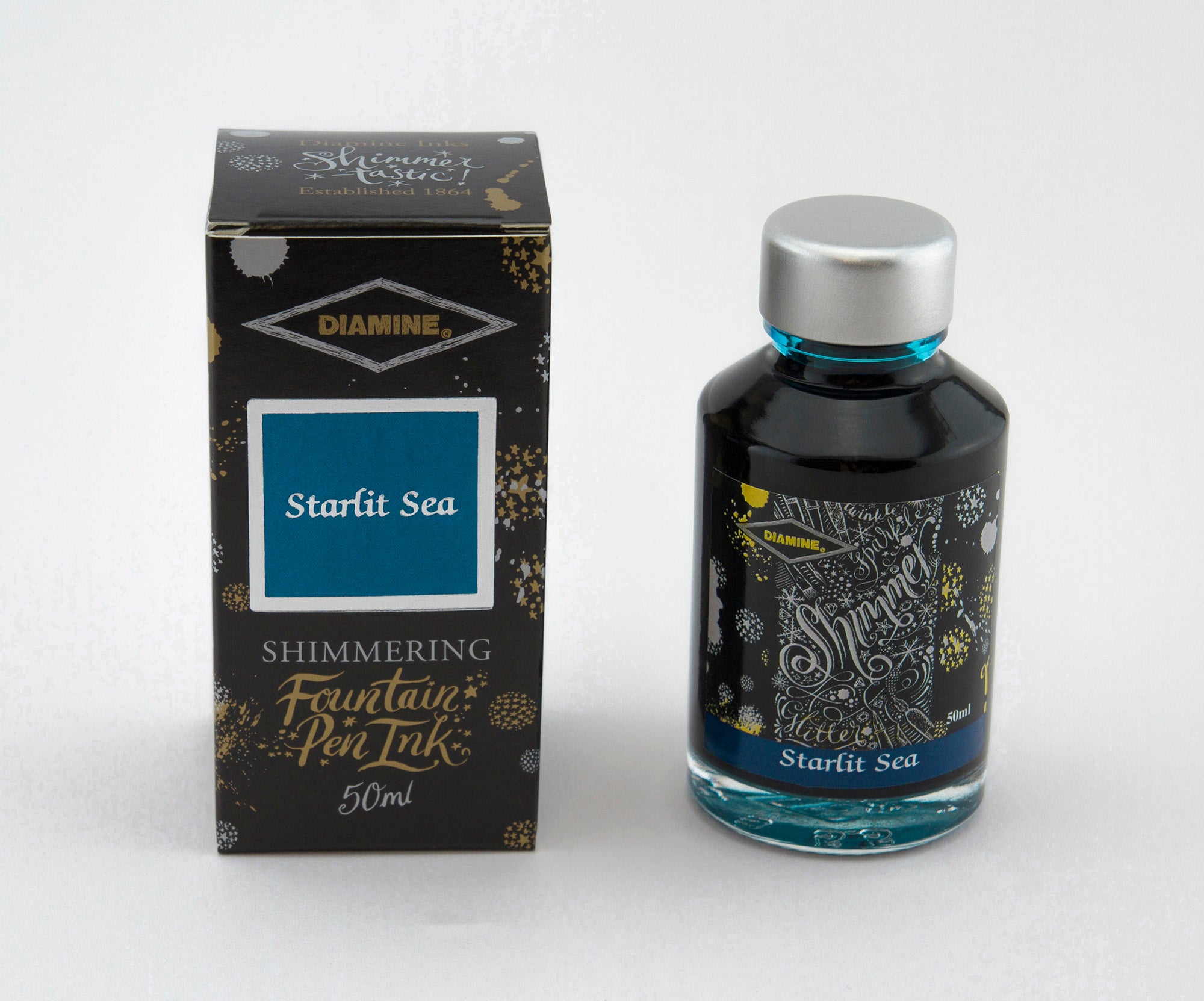 Diamine Shimmering Ink 50ml - Starlit Sea – Zita Inks